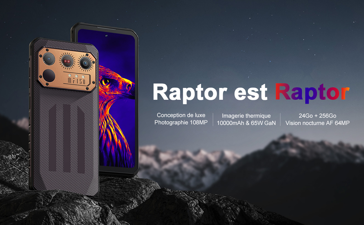 Raptor IIIF150 (Violet) 6.8 écran Téléphone 4G Smartphone 12Go Ram ...